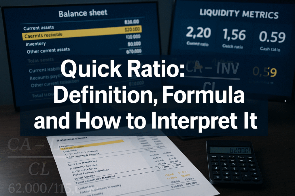 Quick Ratio: Formula, Definition & Interpretation Guide - The Rich Guy Math